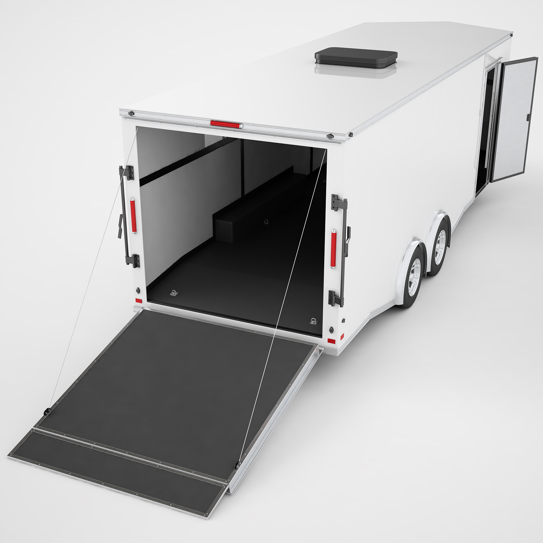 3D model Enclosed Car Hauler Trailer 08 - TurboSquid 1847655