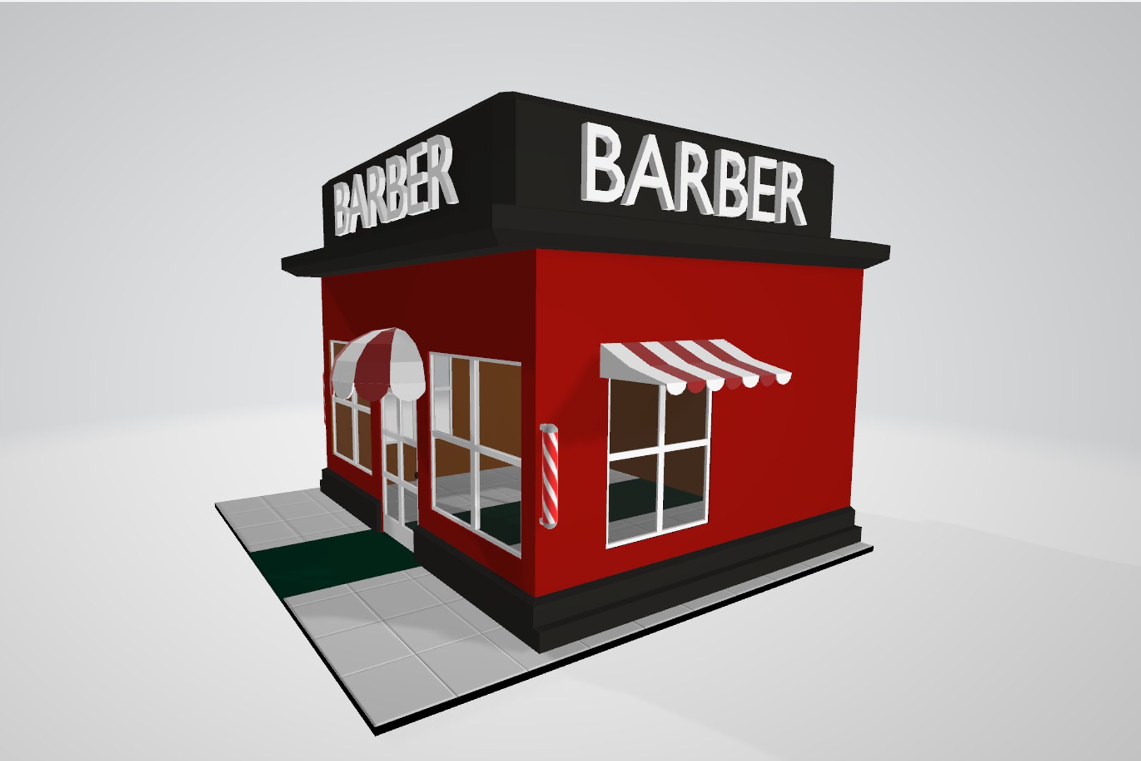 Barber Shop 3D Model - TurboSquid 1596637