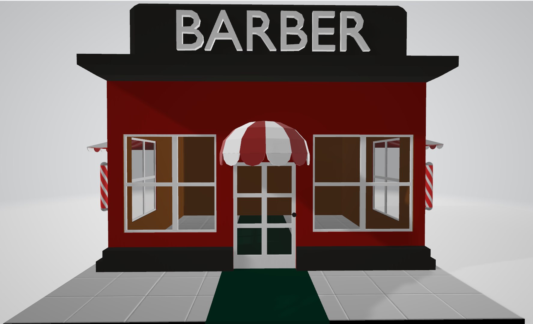 Barber Shop 3D Model - TurboSquid 1596637