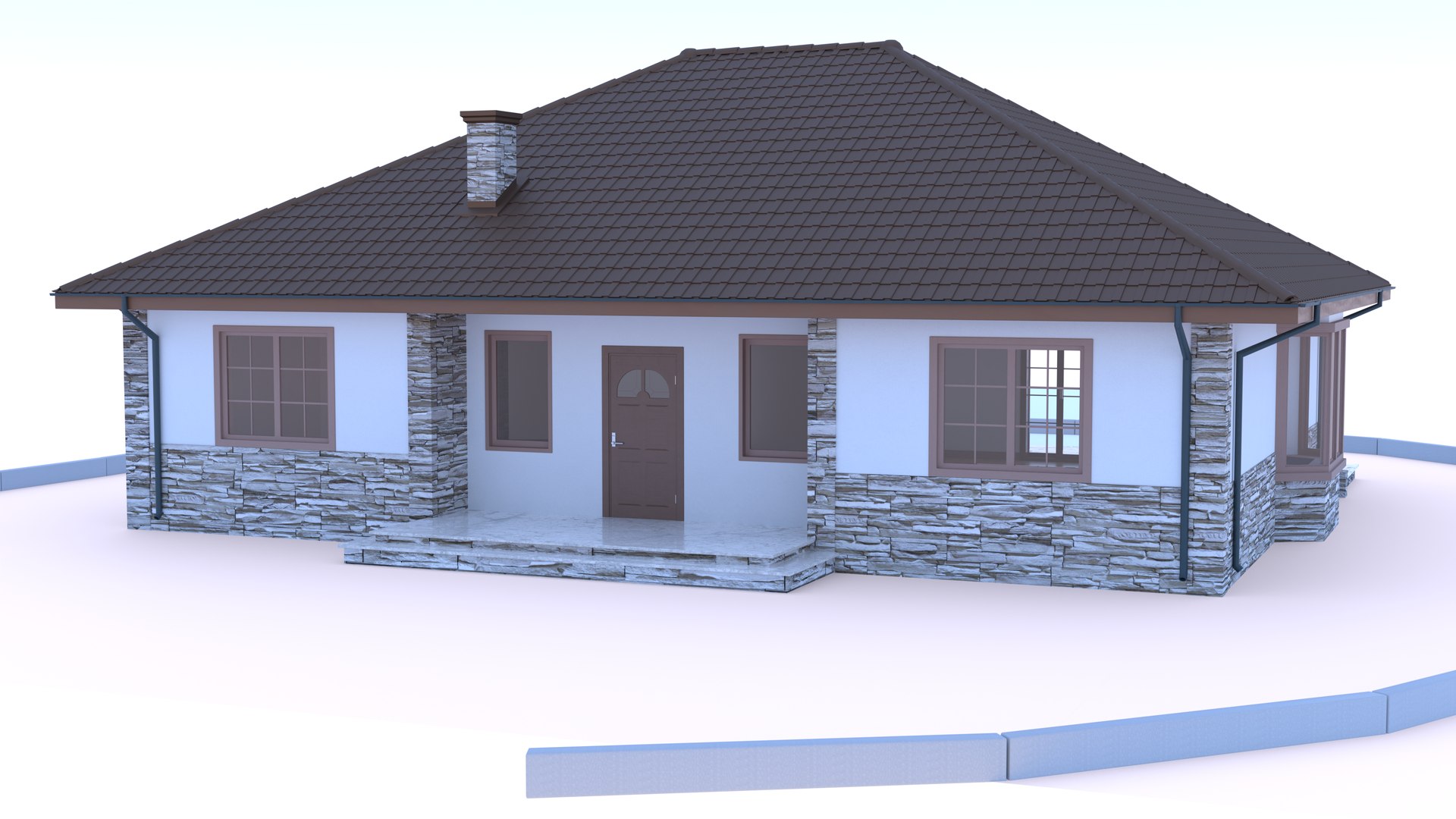 Standard Cottage 3D model - TurboSquid 1731079