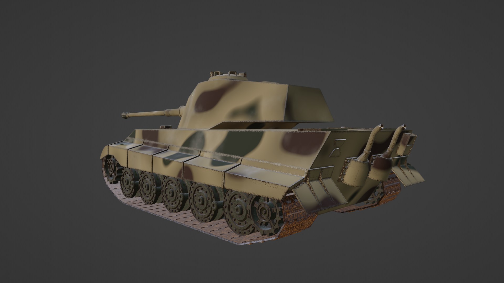 3D Tiger Tank II - TurboSquid 2218668