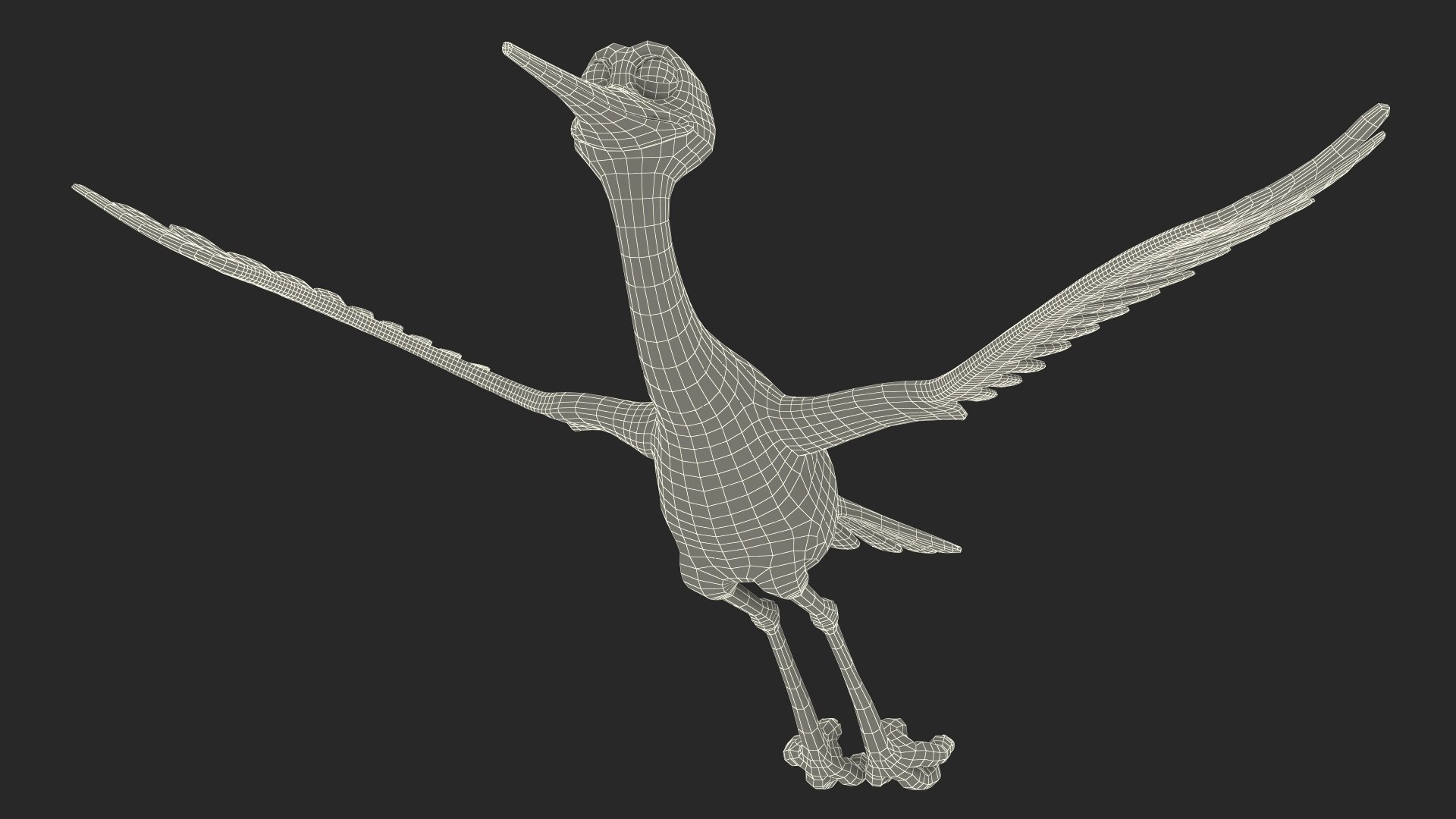 3D Flying Pose Cartoon Stork - TurboSquid 2079669