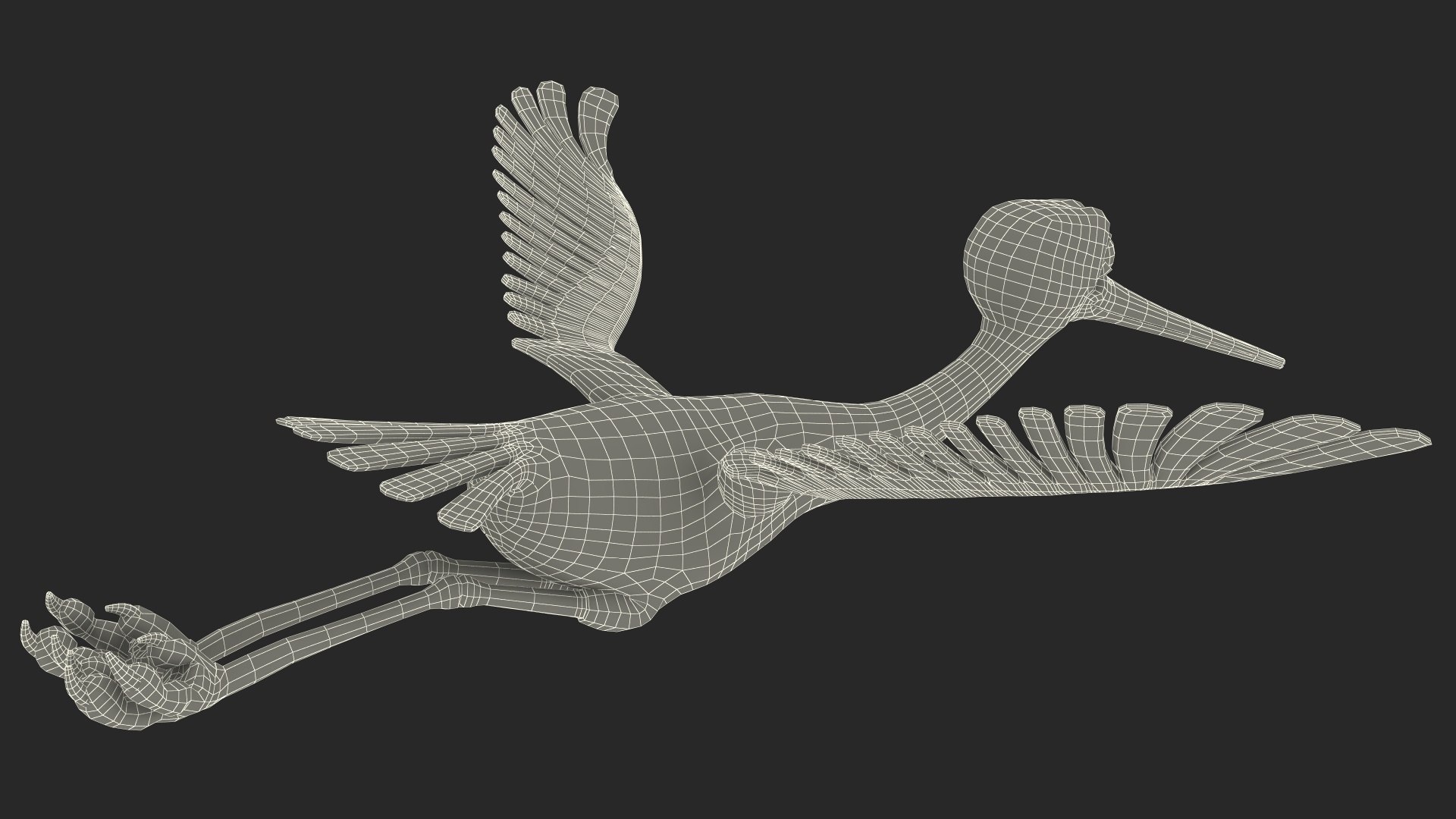 3D Flying Pose Cartoon Stork - TurboSquid 2079669