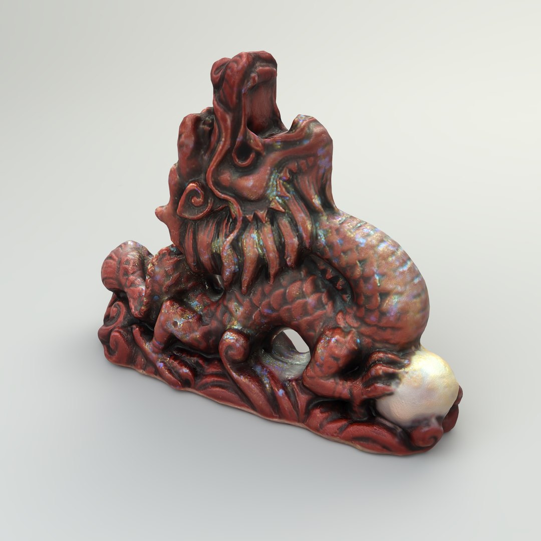 Red dragon statue 3D model - TurboSquid 1182969
