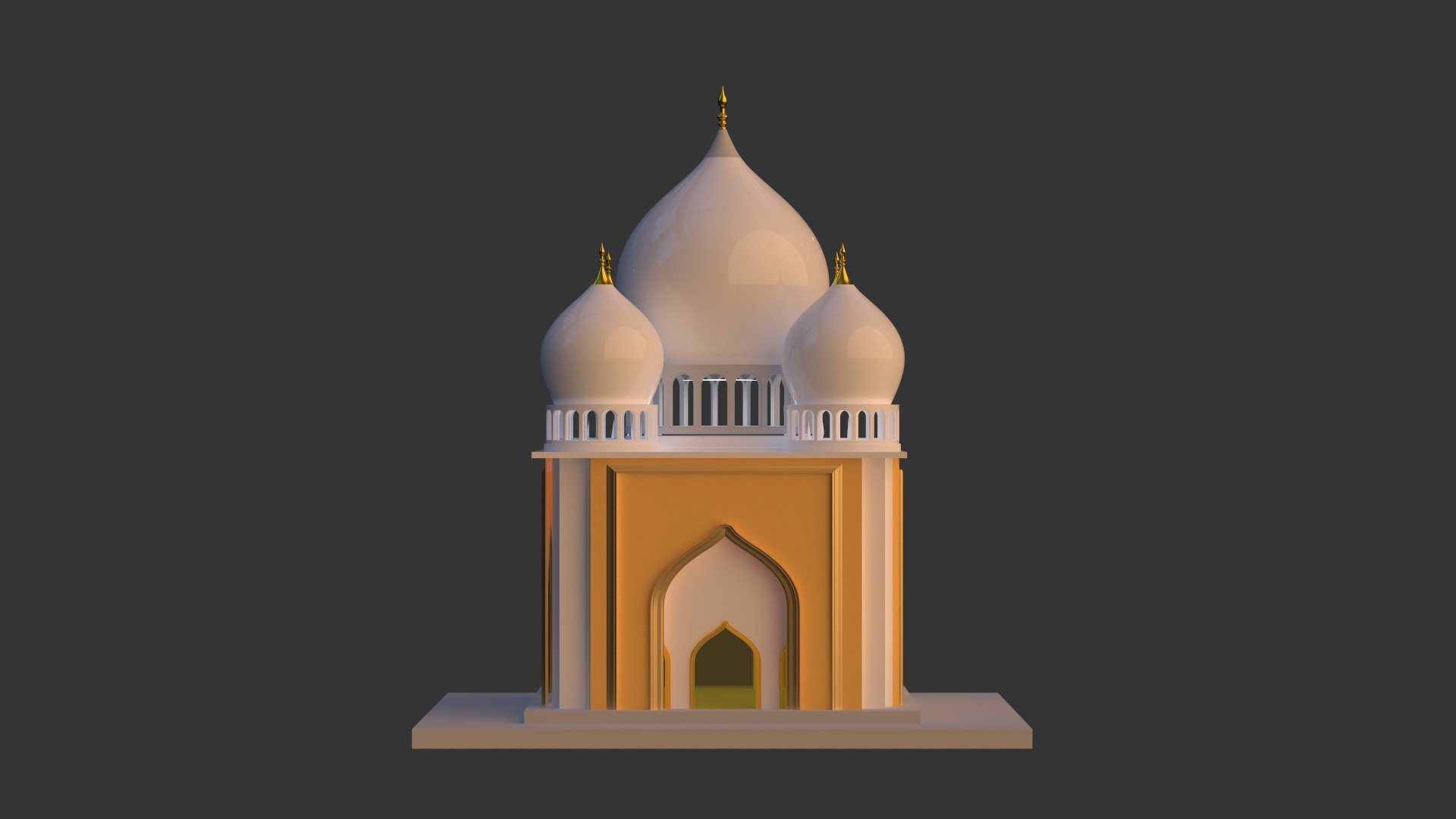 Golden Light Mosque 3D Model model - TurboSquid 2179415