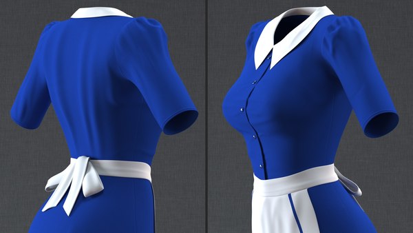 Maid dress model - TurboSquid 1656986