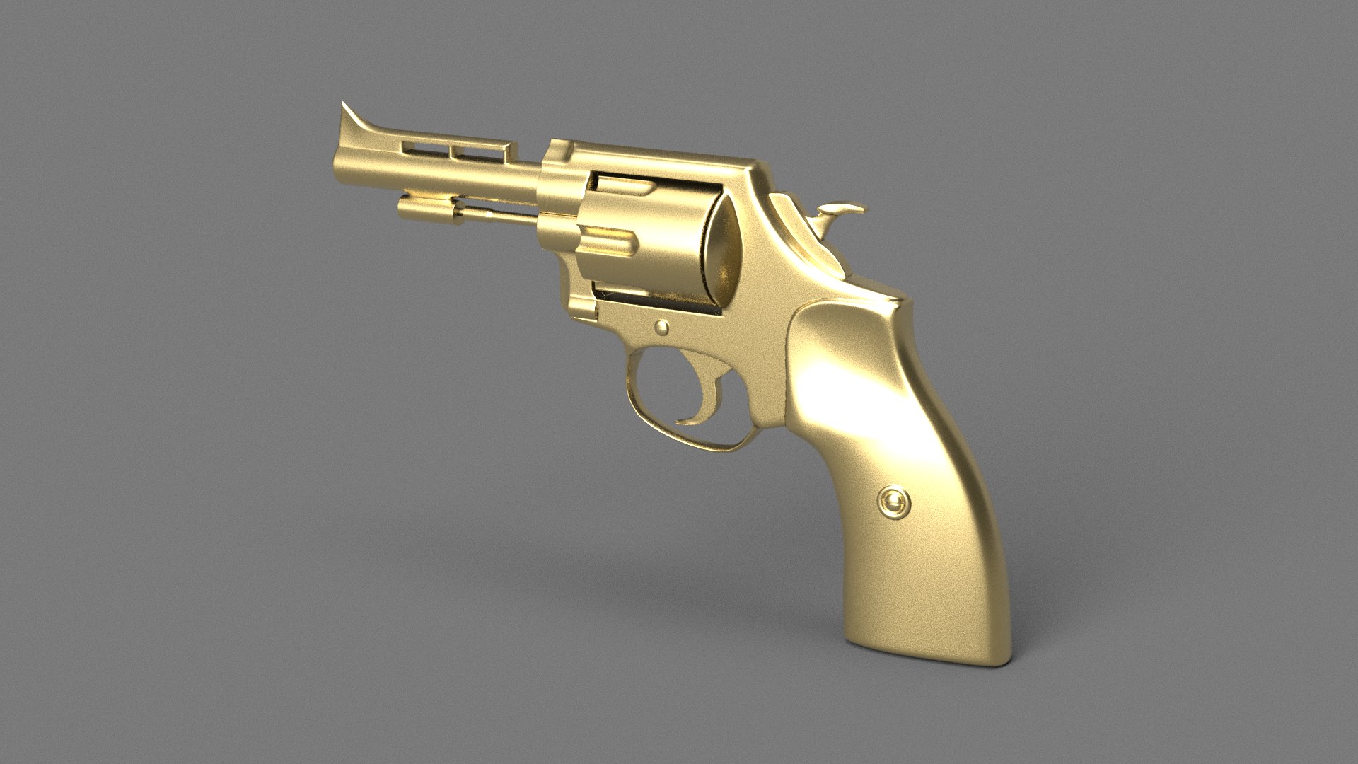 3D Model Revolver Old Gold - TurboSquid 1703242