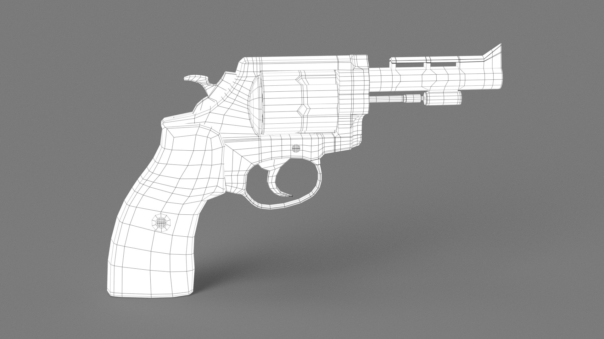 3D Model Revolver Old Gold - TurboSquid 1703242