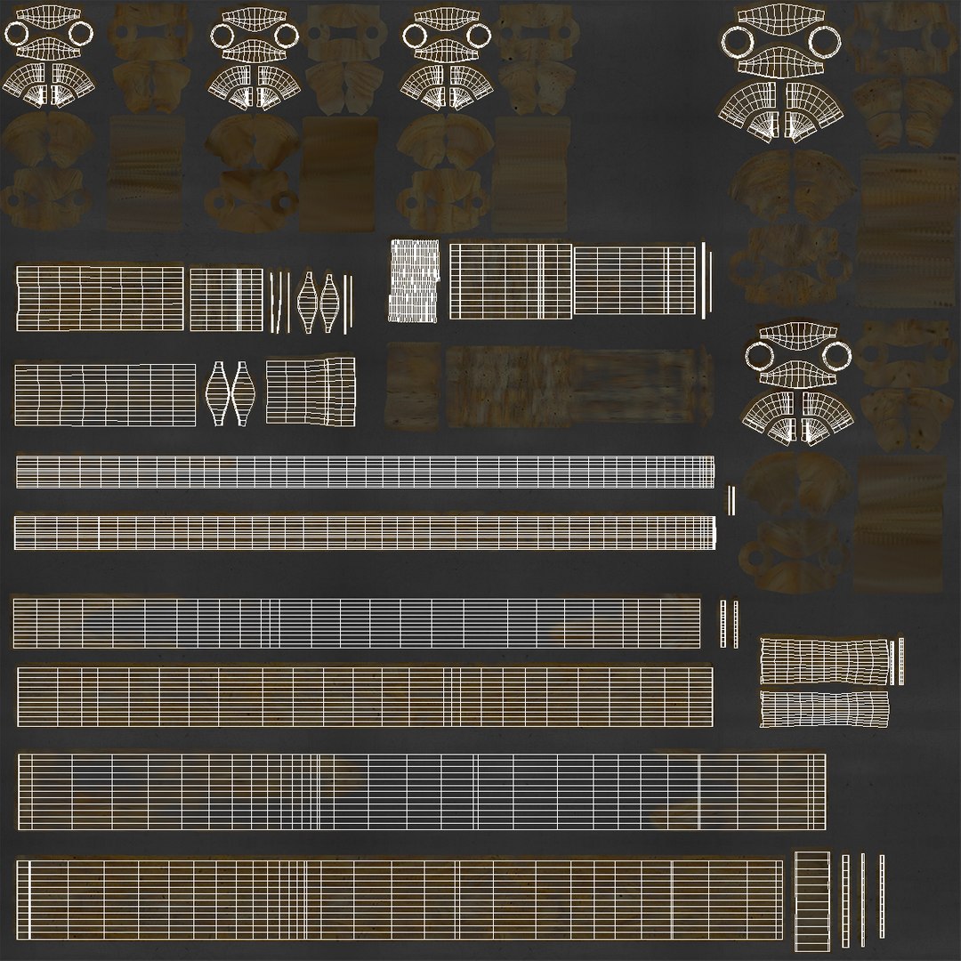 3d model iron pipes set elbow