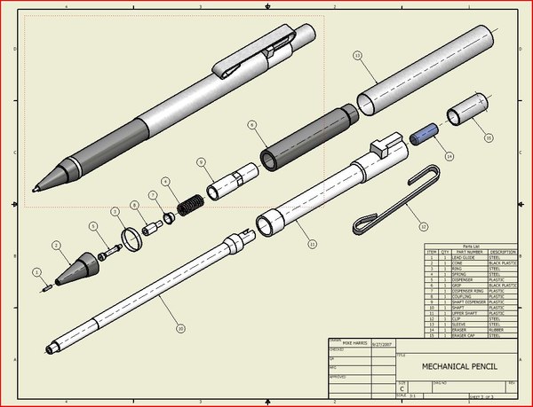 mechanical pencil 3d 3ds