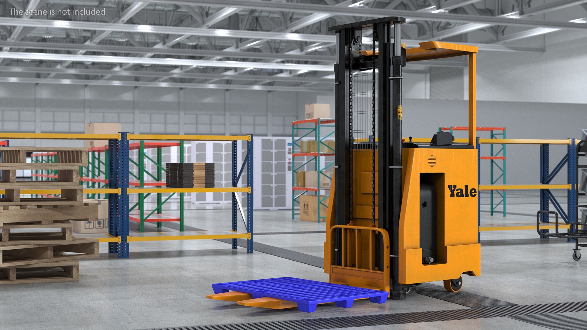 Yale Electric Forklift With Pallet 3D - TurboSquid 2184587