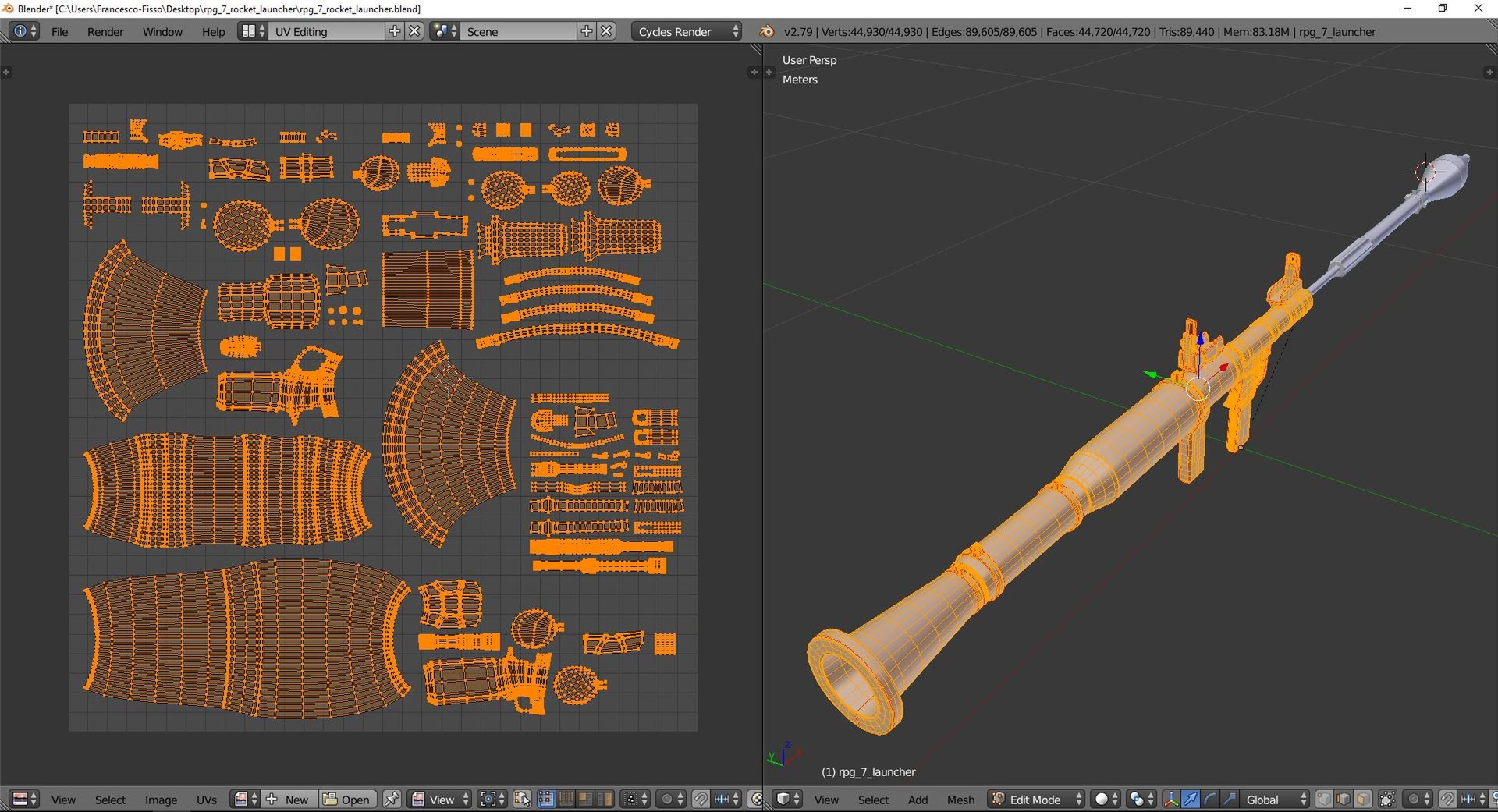 RPG-7 Rocket Launcher 3D Model - TurboSquid 2112013