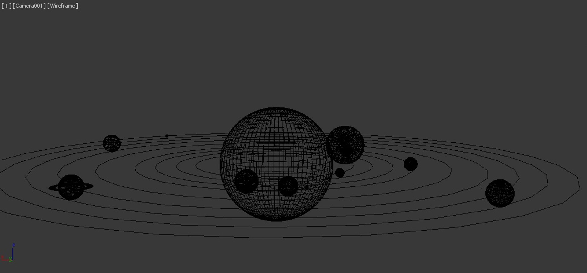 3d Solar Planets Model