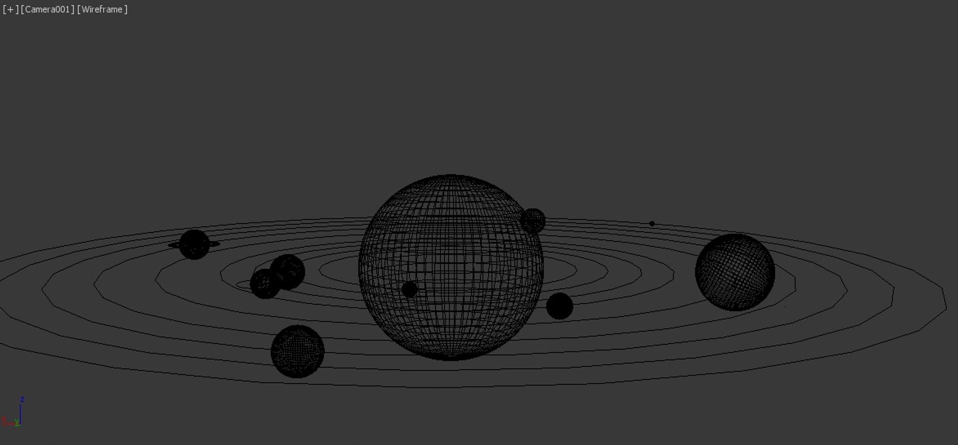 3d Solar Planets Model