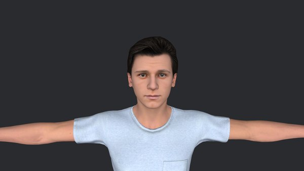 modelo 3d Tom Holland Personaje 3D hiperrealista de cuerpo completo y ...