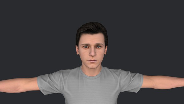 Tom Holland 하이퍼 현실적 전신 완전 조작형 3D 캐릭터 3D 모델 - TurboSquid 2200523
