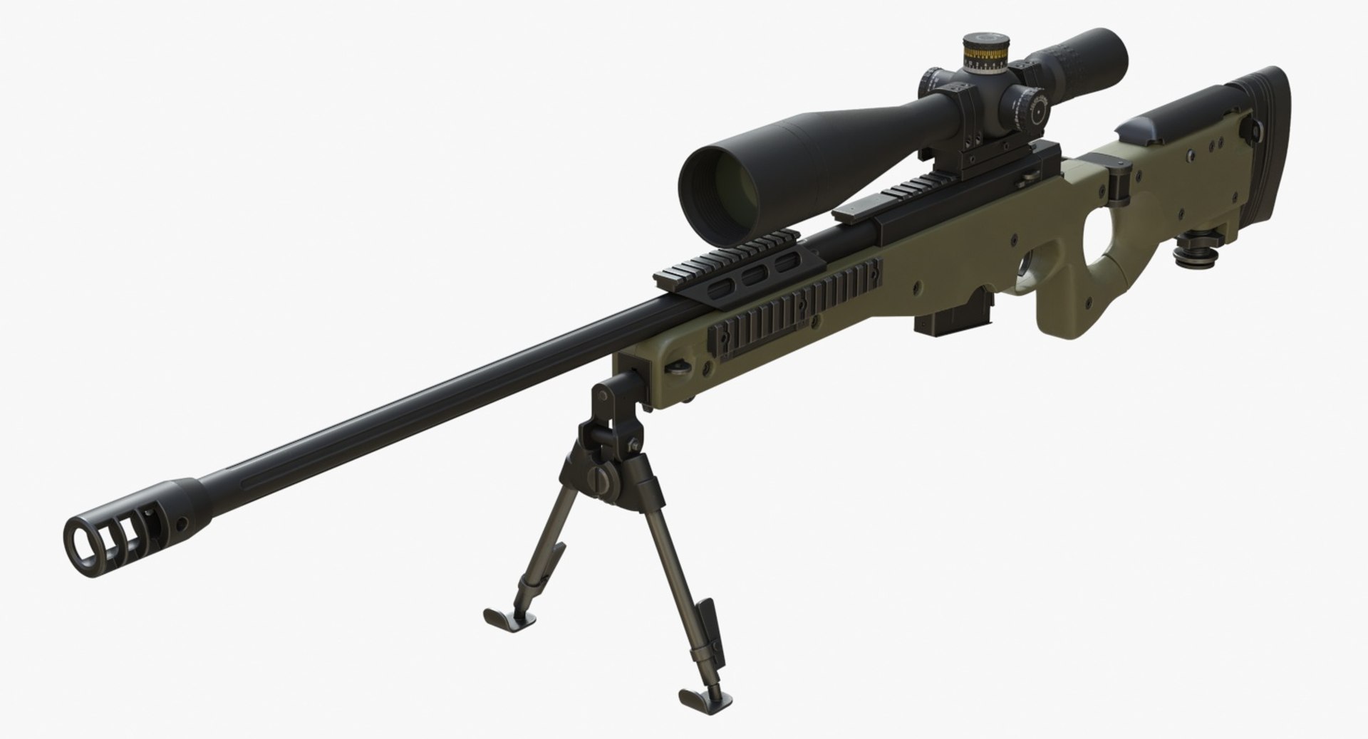 3D Realistic L96a1 338 Lapua Model - TurboSquid 1338415