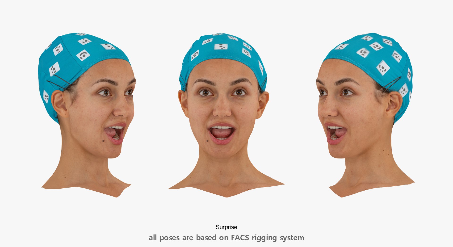 3D Joy Real Head Main Expression Set 10 RAW Scans Collection ...