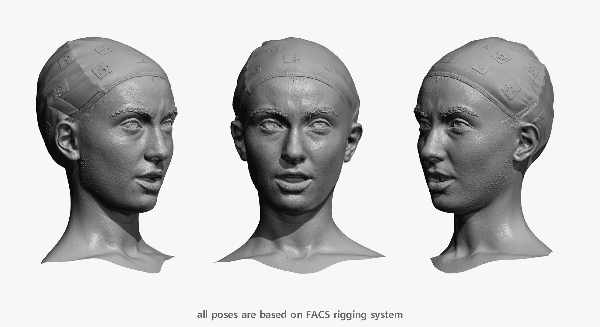 3D Joy Real Head Main Expression Set 10 RAW Scans Collection ...
