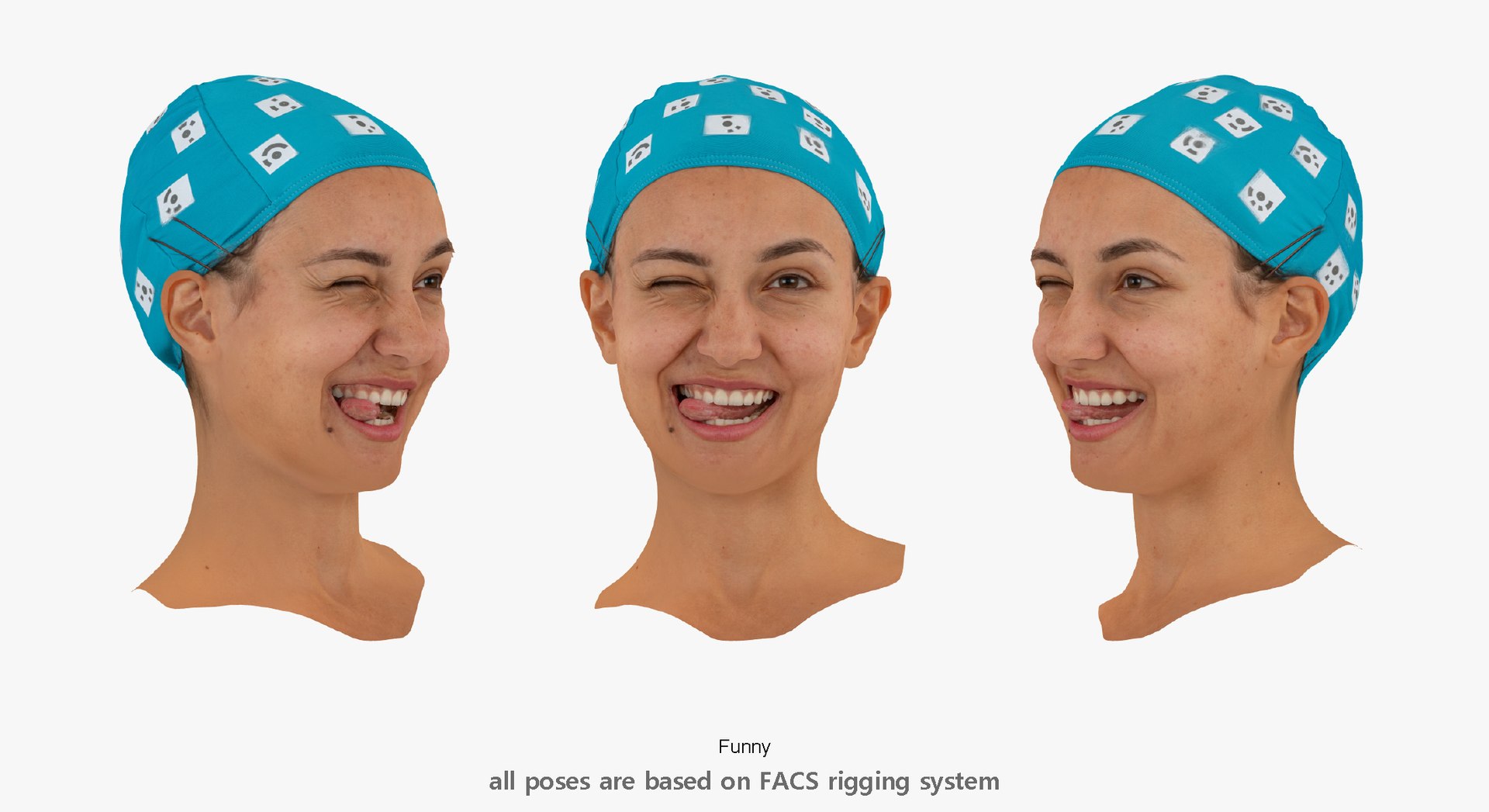 3D Joy Real Head Main Expression Set 10 RAW Scans Collection ...
