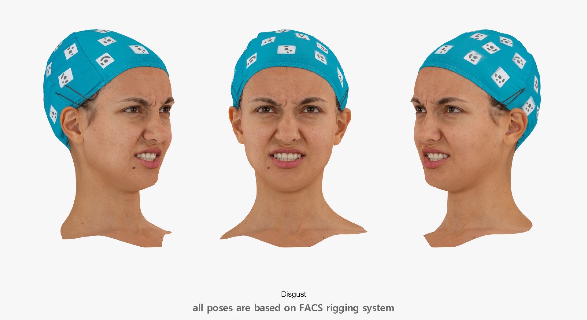 3D Joy Real Head Main Expression Set 10 RAW Scans Collection ...