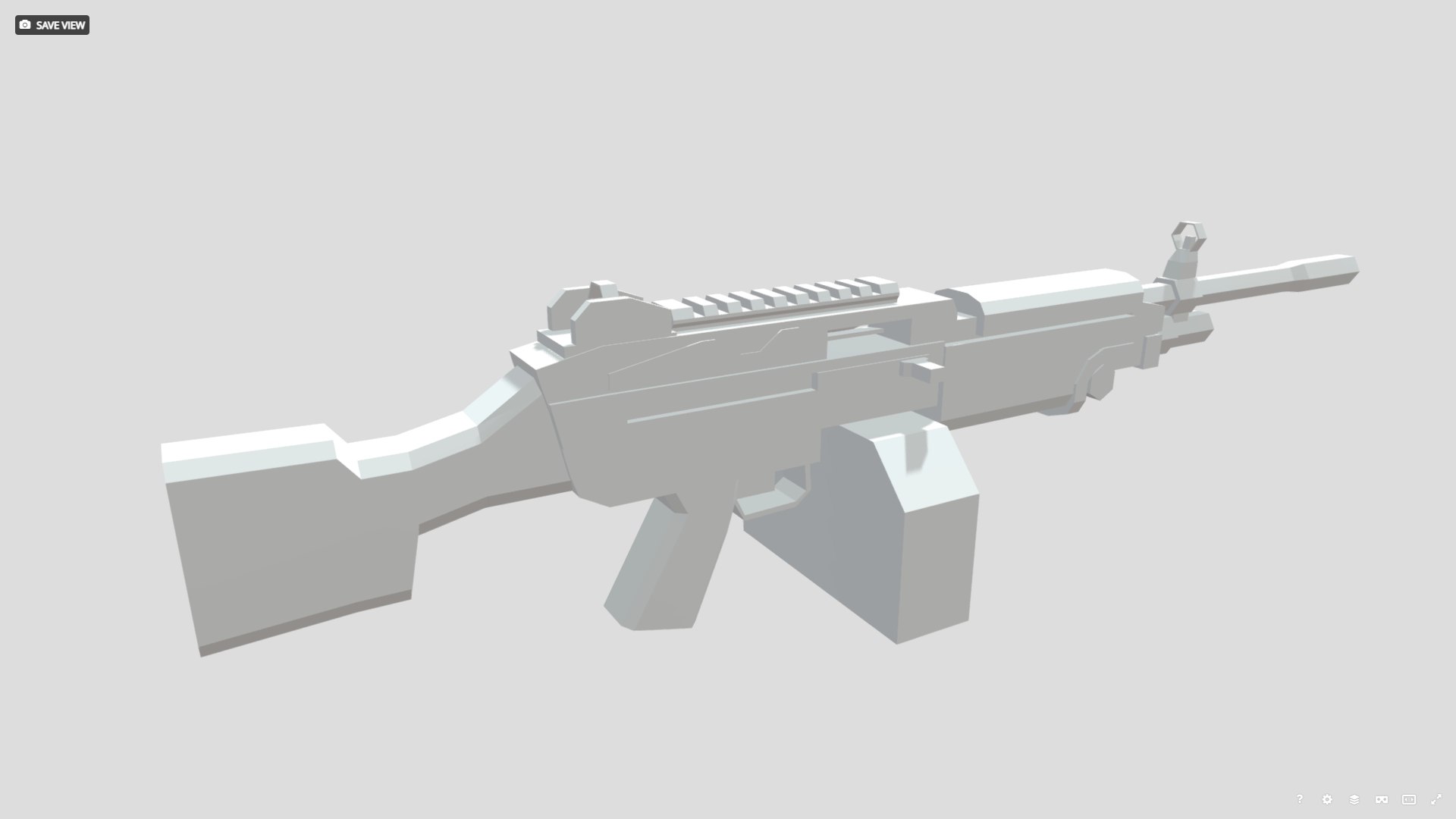 3D Low Poly M249 - TurboSquid 2193014