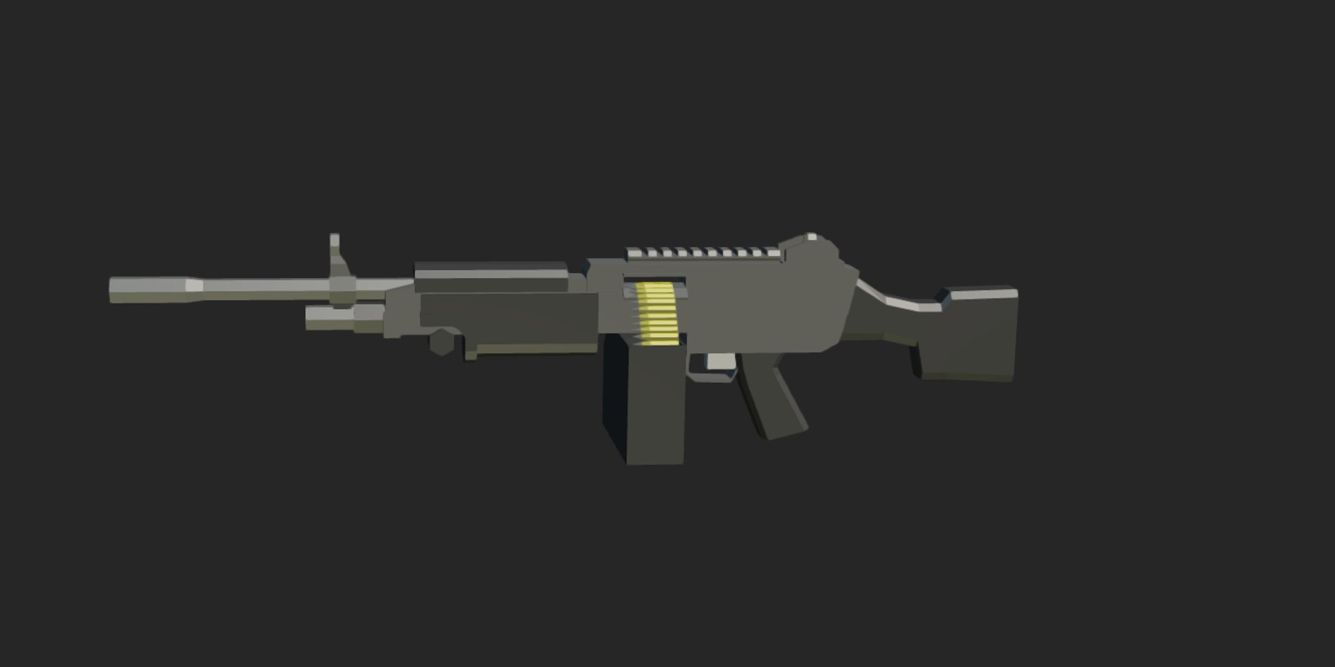 3D Low Poly M249 - TurboSquid 2193014