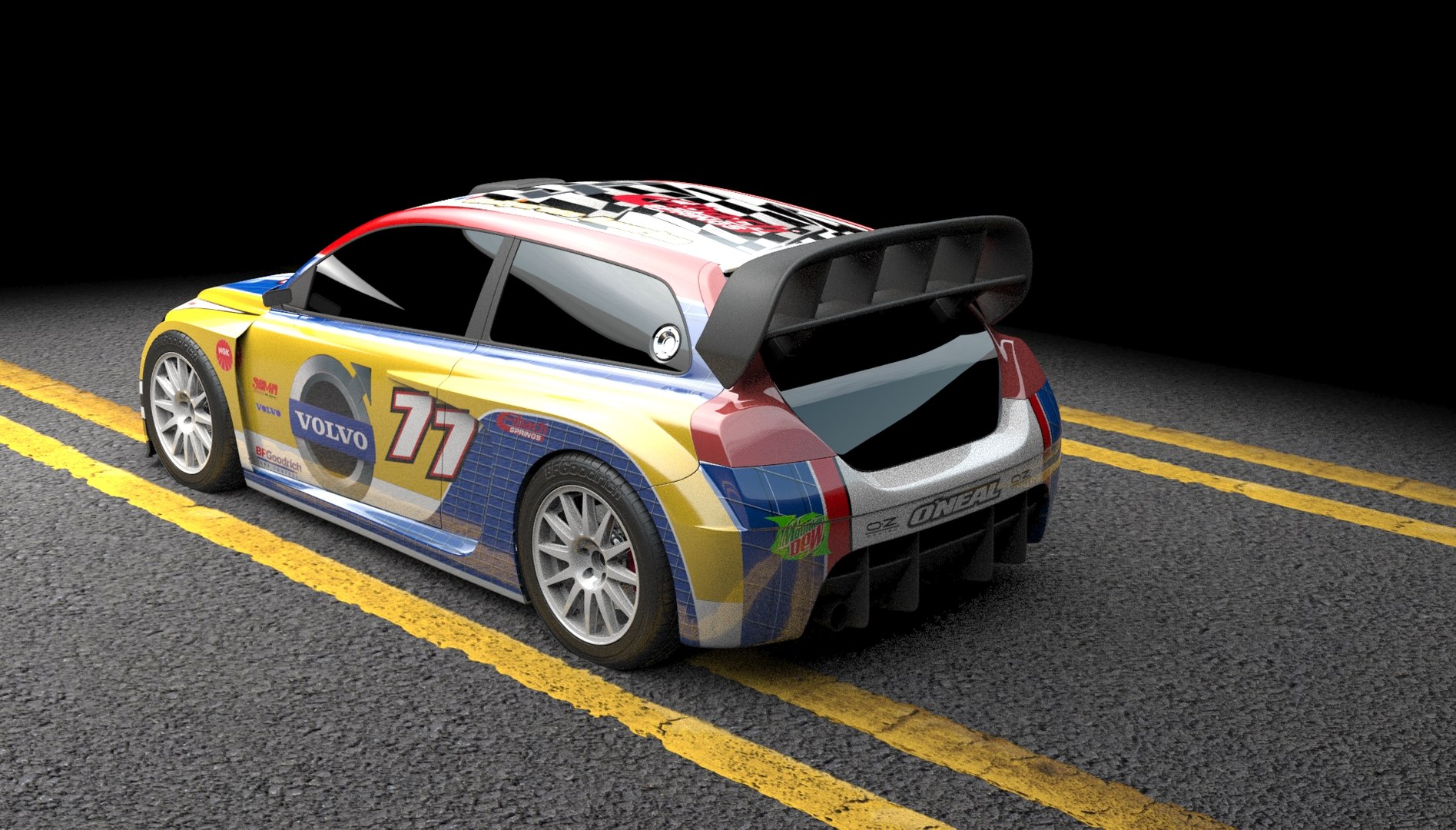Supercar Rallycross C30 3D Model - TurboSquid 1680982