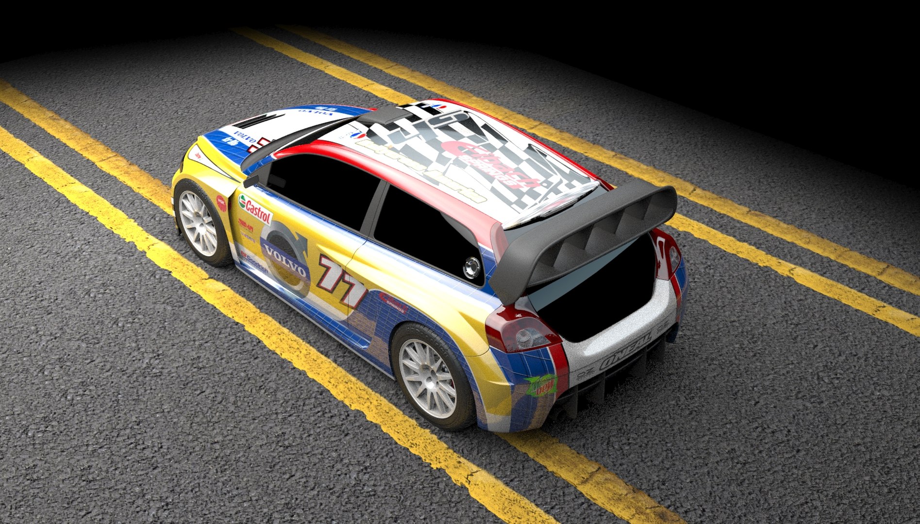 Supercar Rallycross C30 3D Model - TurboSquid 1680982