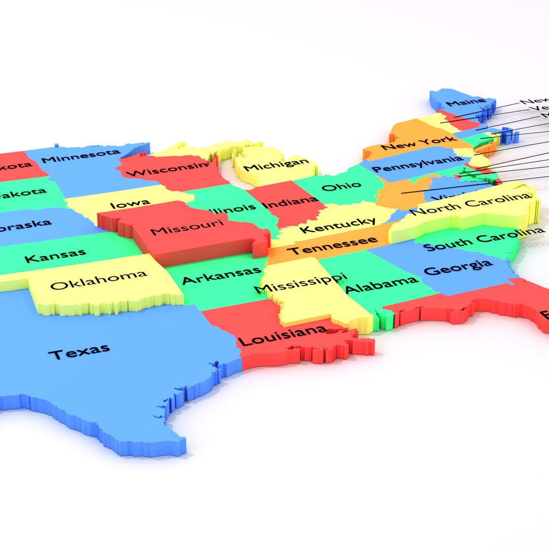 3D United States America Usa Model - TurboSquid 1244317