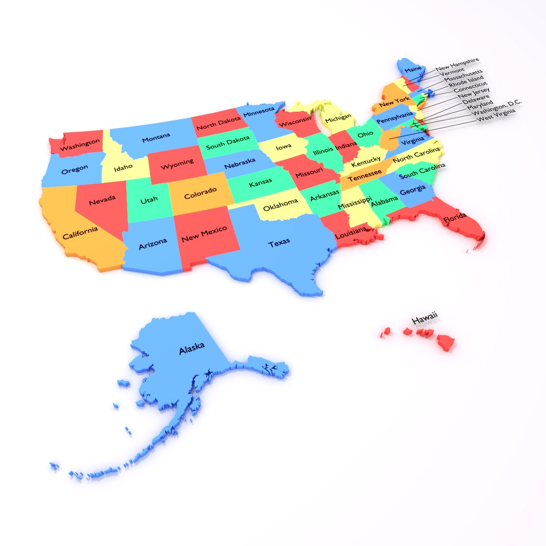 3D United States America Usa Model - TurboSquid 1244317
