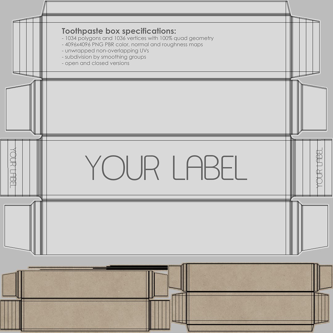 Toothpaste Packaging 01 3D Model - TurboSquid 1832555