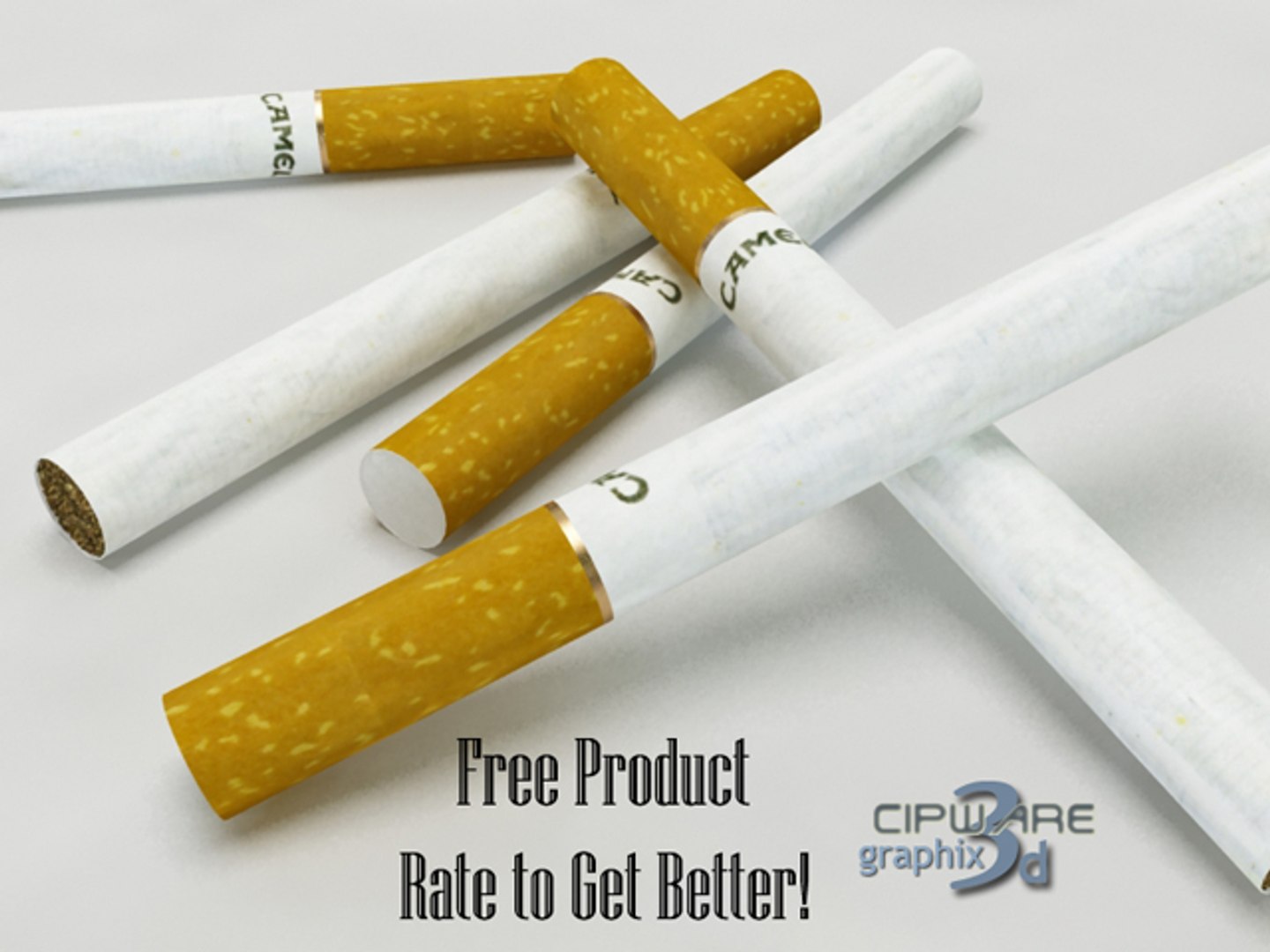 Free Cigarette Cigar 3d Model