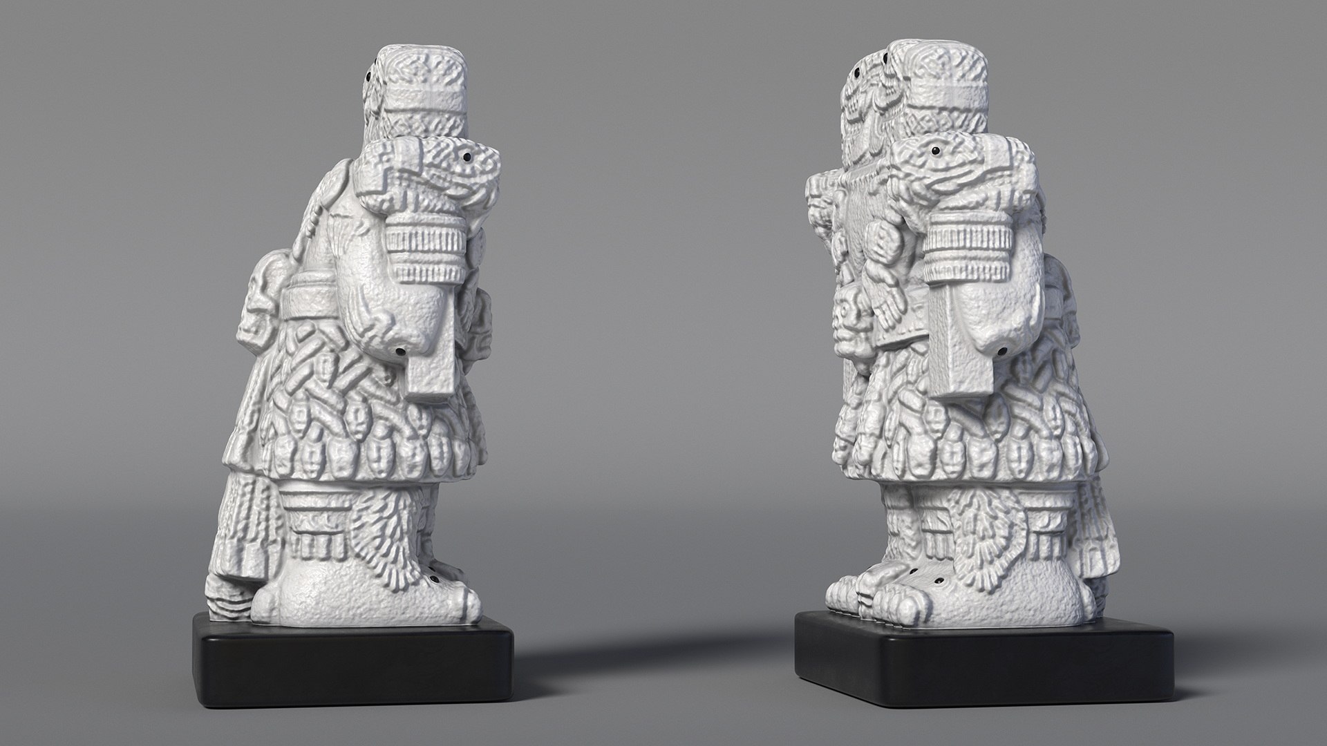 3D Aztec Goddess Coatlicue White Table Figurine Model - TurboSquid 2235594