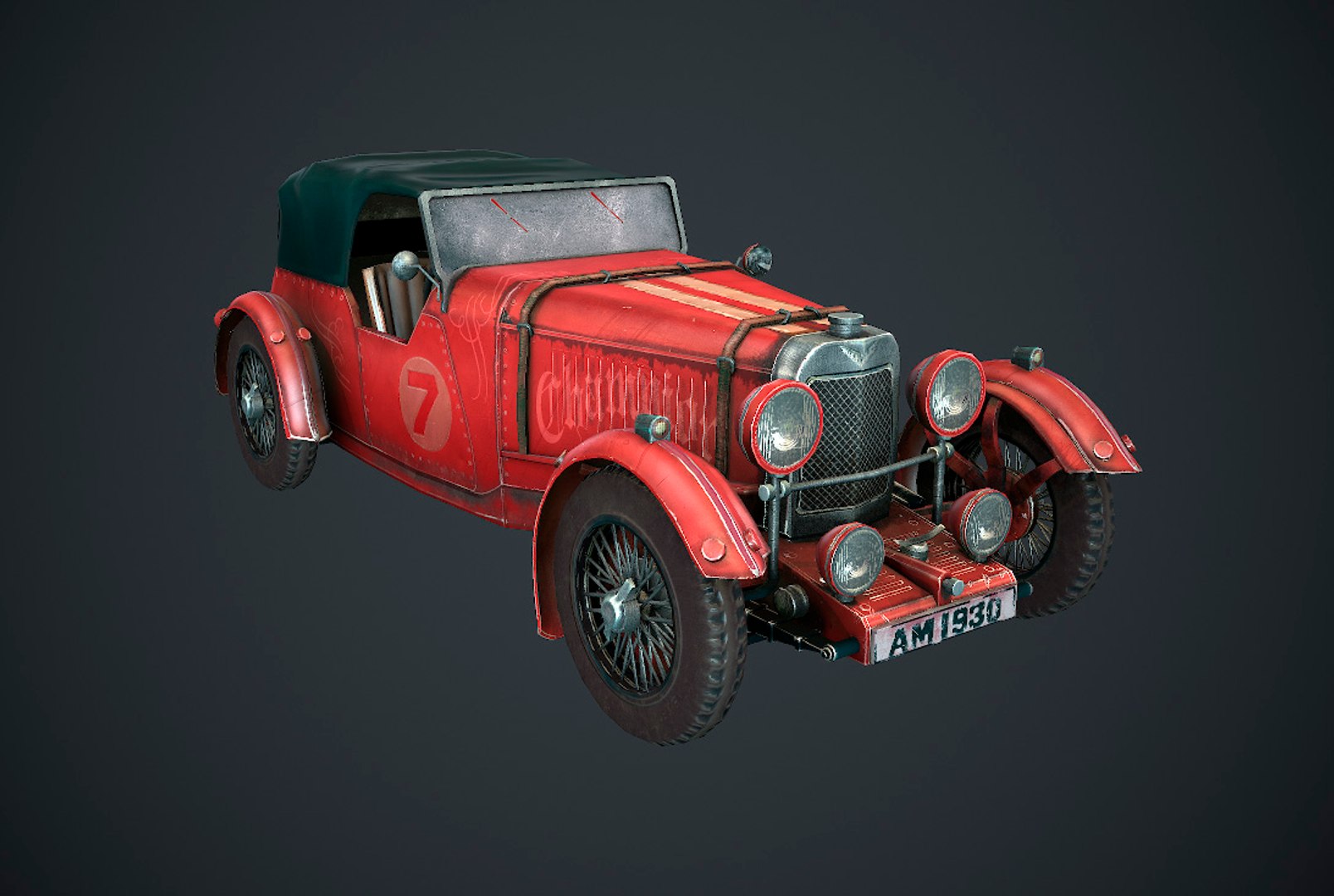 3D retro car model - TurboSquid 1236369
