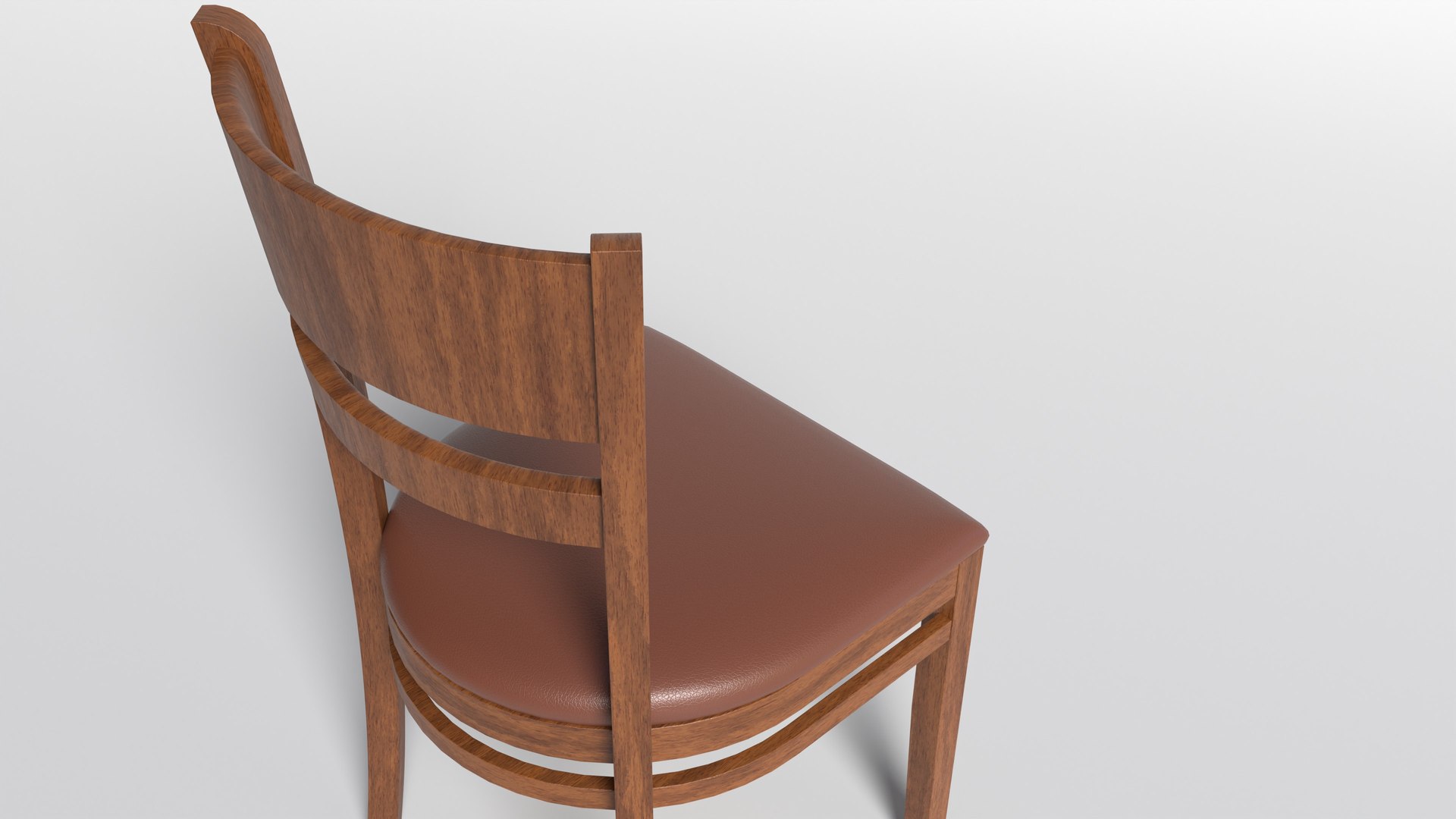 3D Wooden Side Chair Model - TurboSquid 2074960