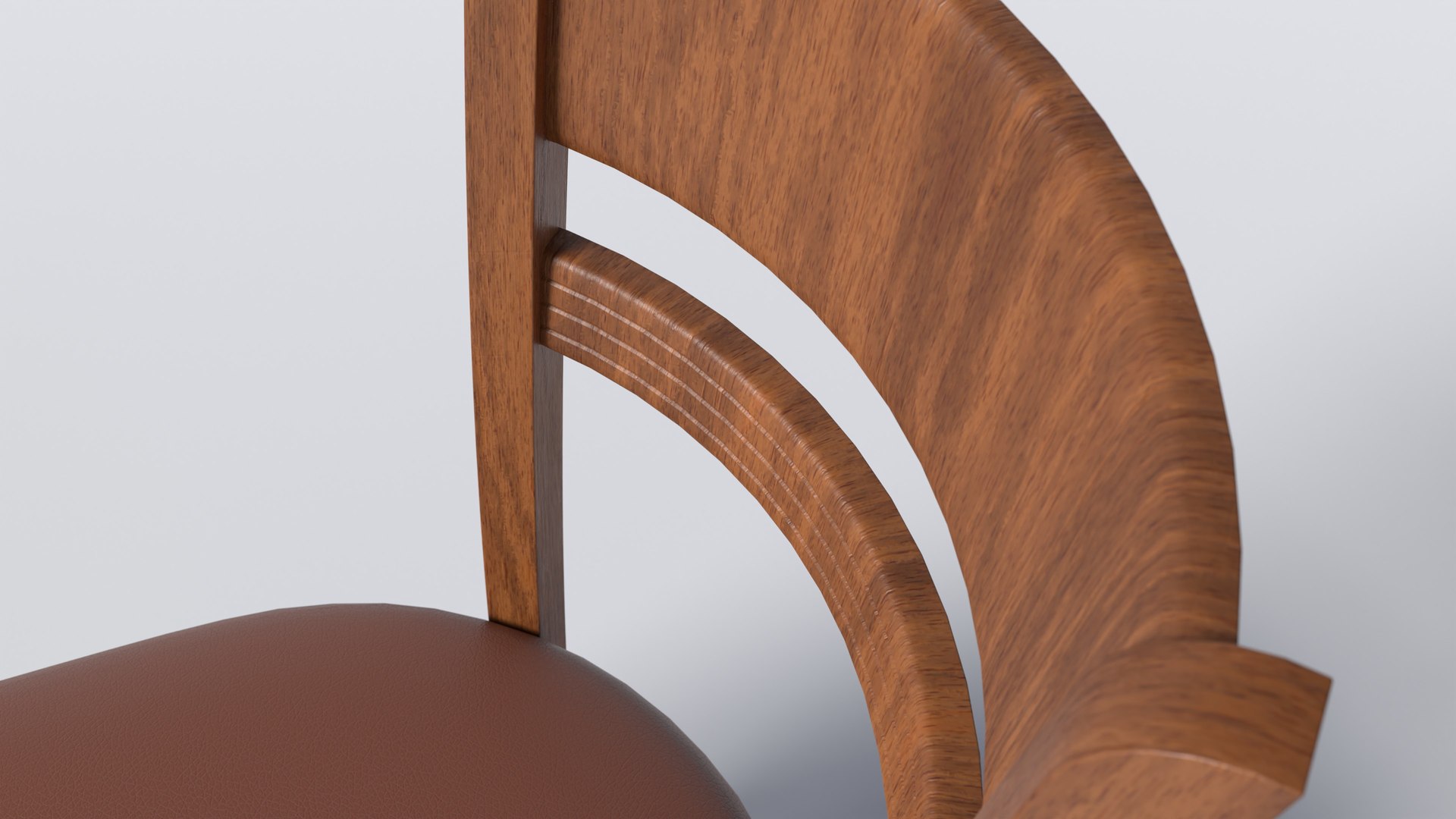 3D Wooden Side Chair Model - TurboSquid 2074960