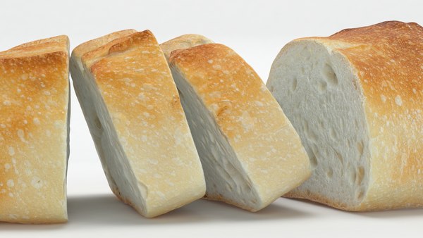 3D Sliced Batard Bread - TurboSquid 1834865