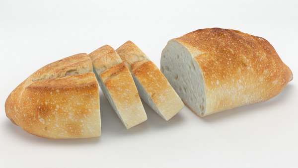 3D Sliced Batard Bread - TurboSquid 1834865