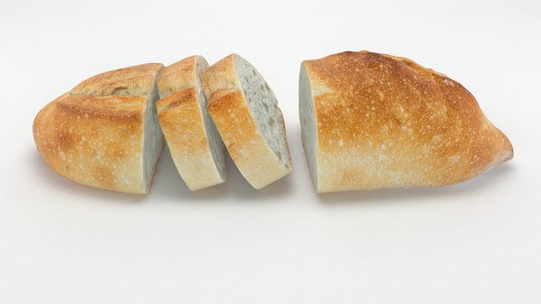 3D Sliced Batard Bread - TurboSquid 1834865