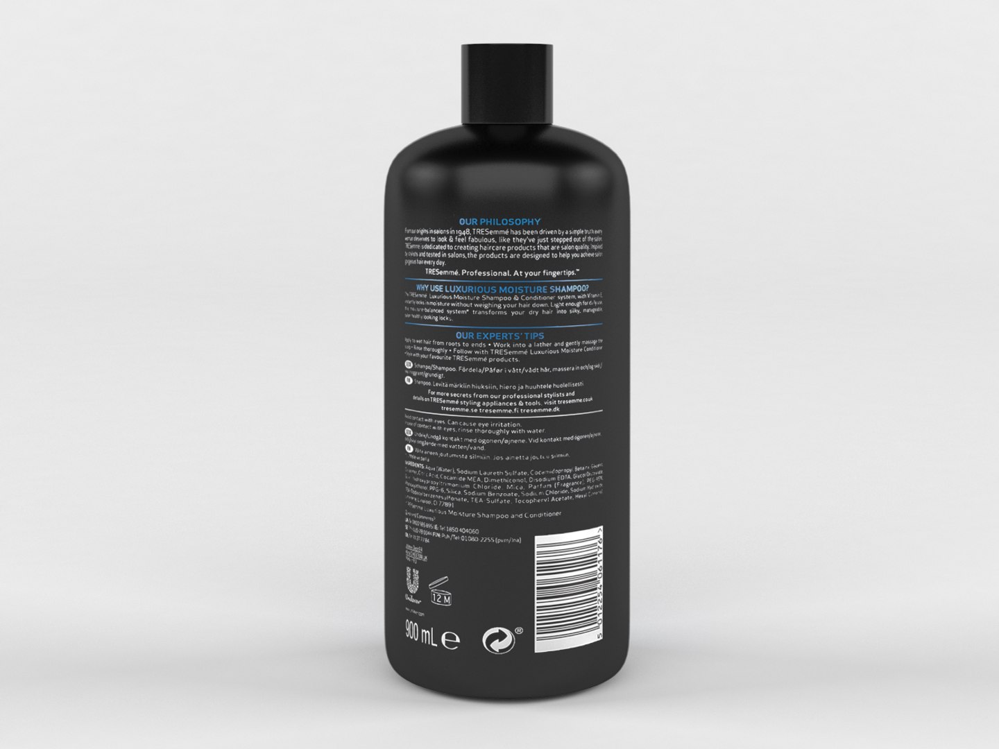 Tresemme Shampoo 3D Model - TurboSquid 1328882