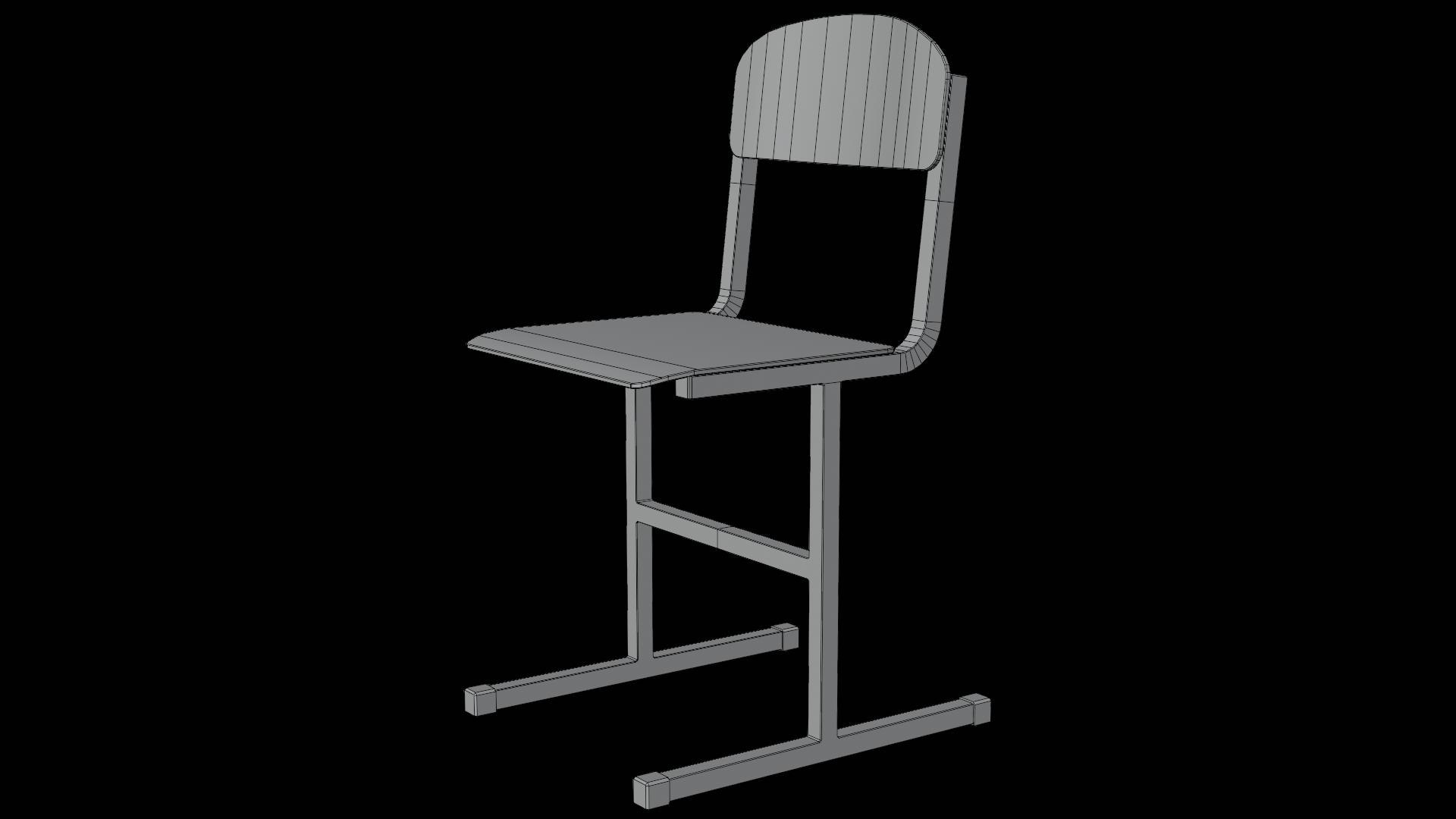 3D School Chair Model - TurboSquid 2137322