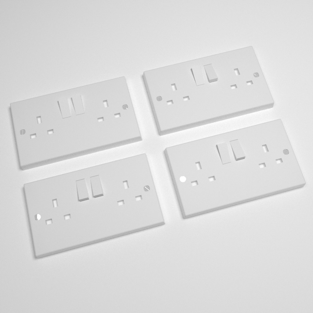 3D Model Uk Plug Socket - TurboSquid 1592167