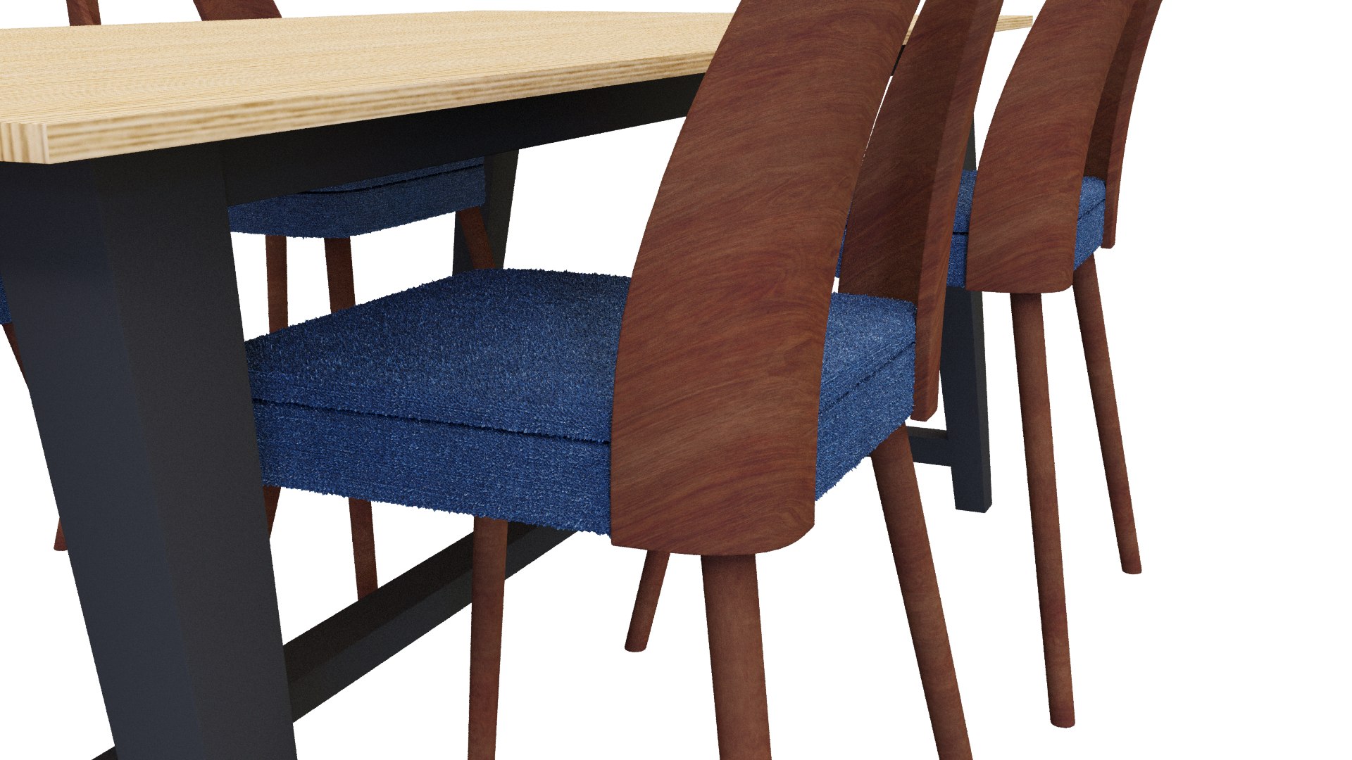 3D Model Chairs With Table - TurboSquid 2128030