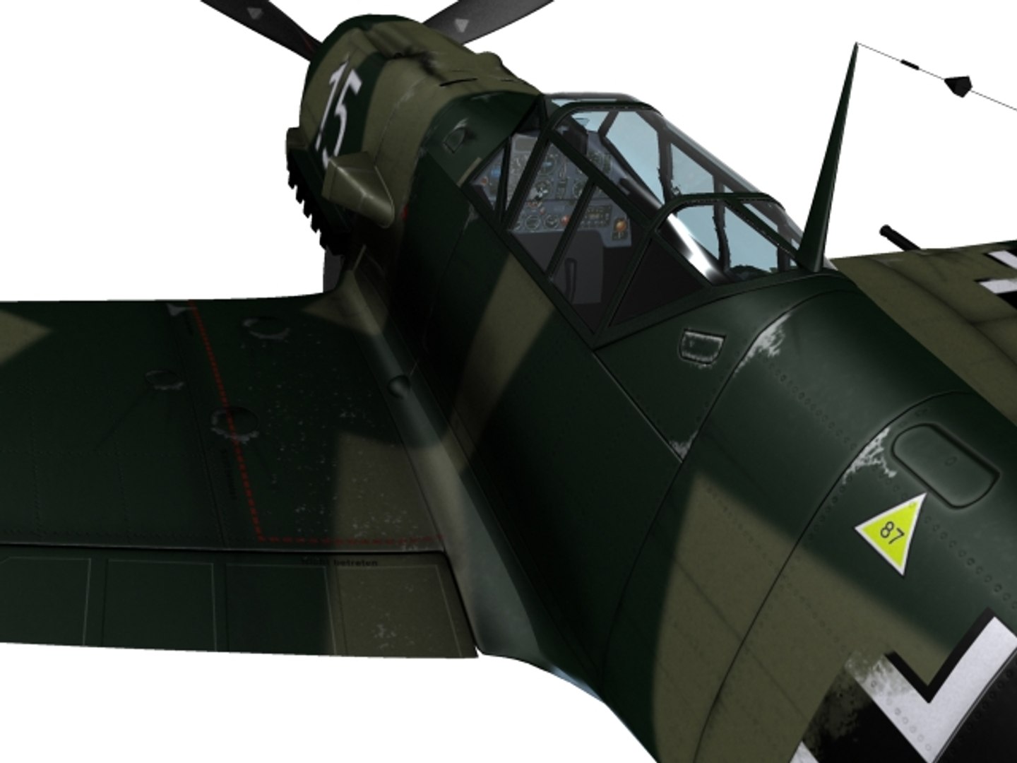 Messerschmitt Bf109-e3 Bf109 Fighters 3ds