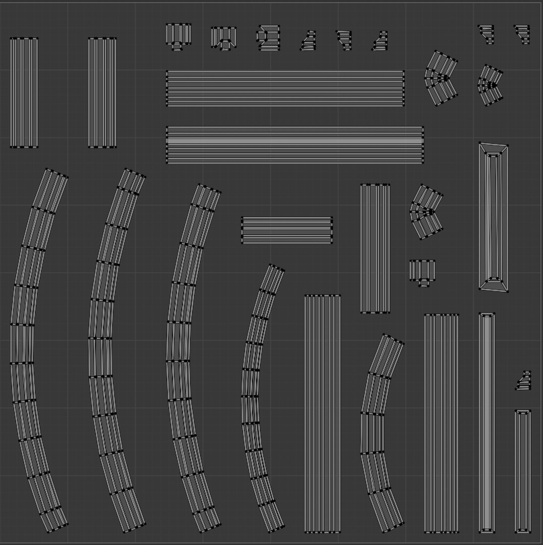 Asphalt Simple Tile Set 3D Model - TurboSquid 2044513