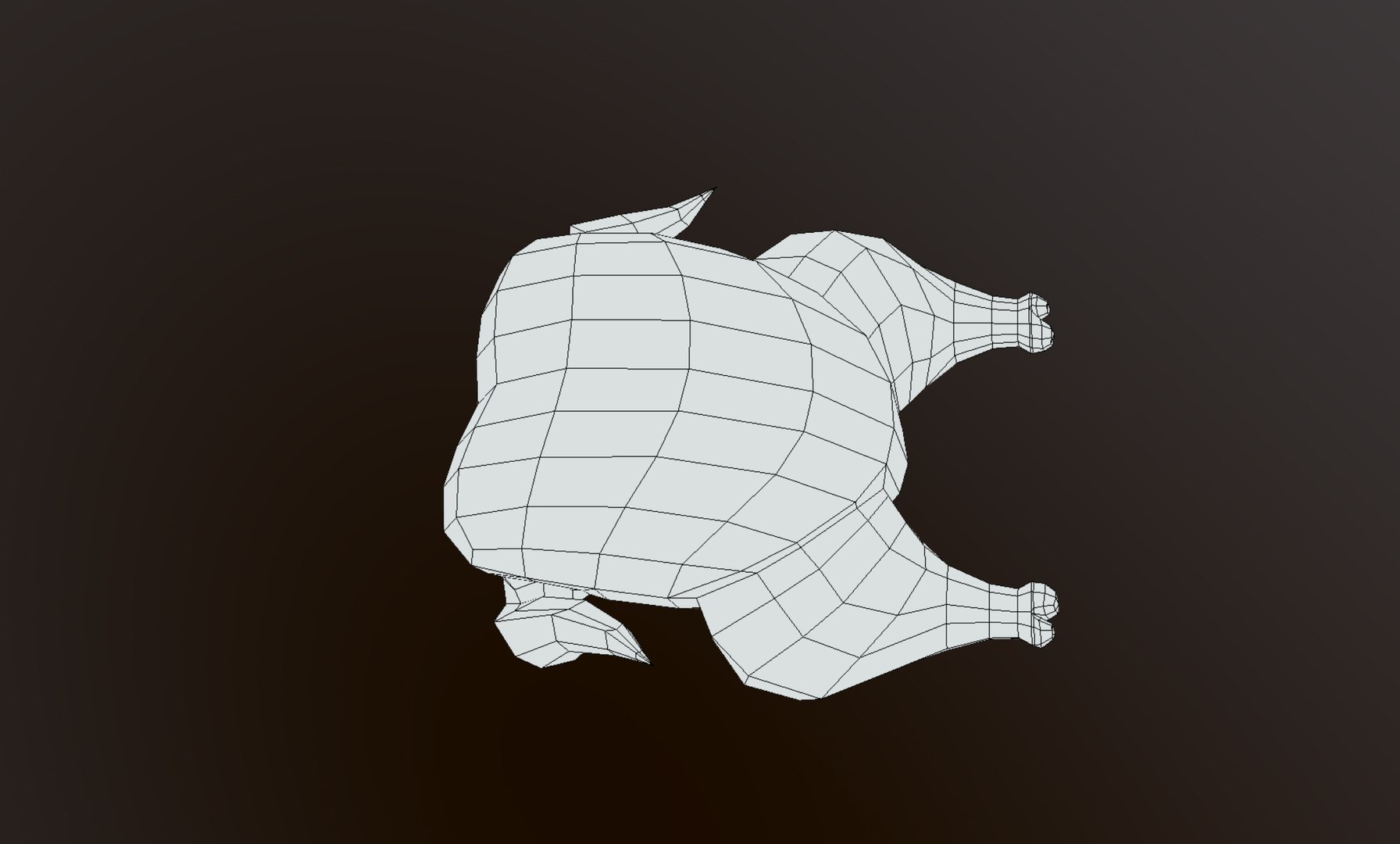 Lowpoly Stylized Handpainted Roasted Chicken AR VR Game Asset 3D Model ...