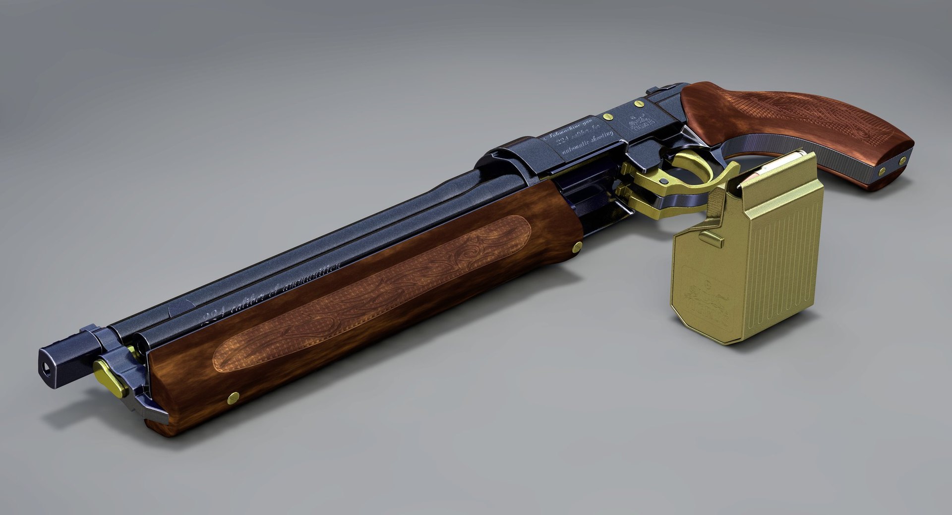 3D Submachine Gun Tigrus Steampunk - TurboSquid 1216688
