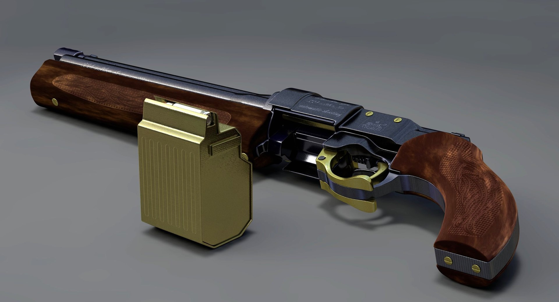 3D Submachine Gun Tigrus Steampunk - TurboSquid 1216688
