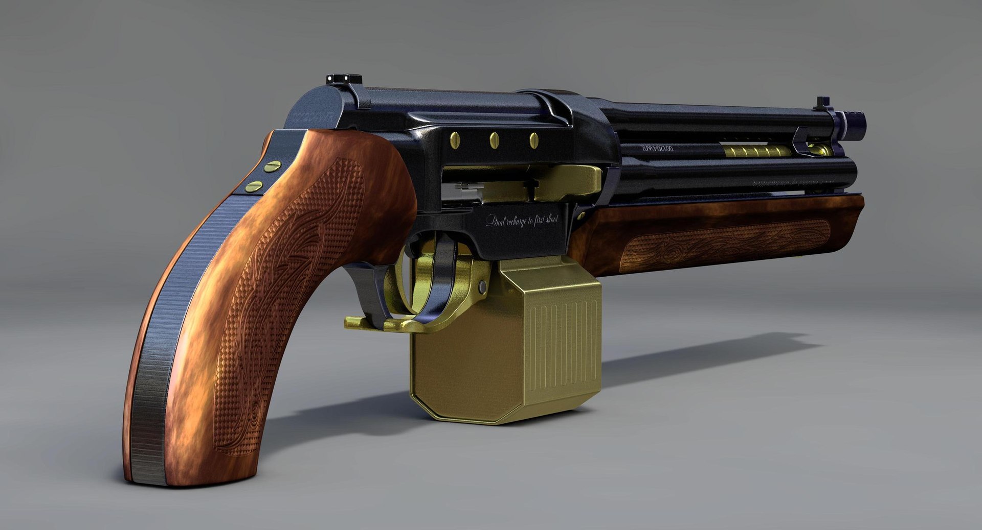 3D Submachine Gun Tigrus Steampunk - TurboSquid 1216688